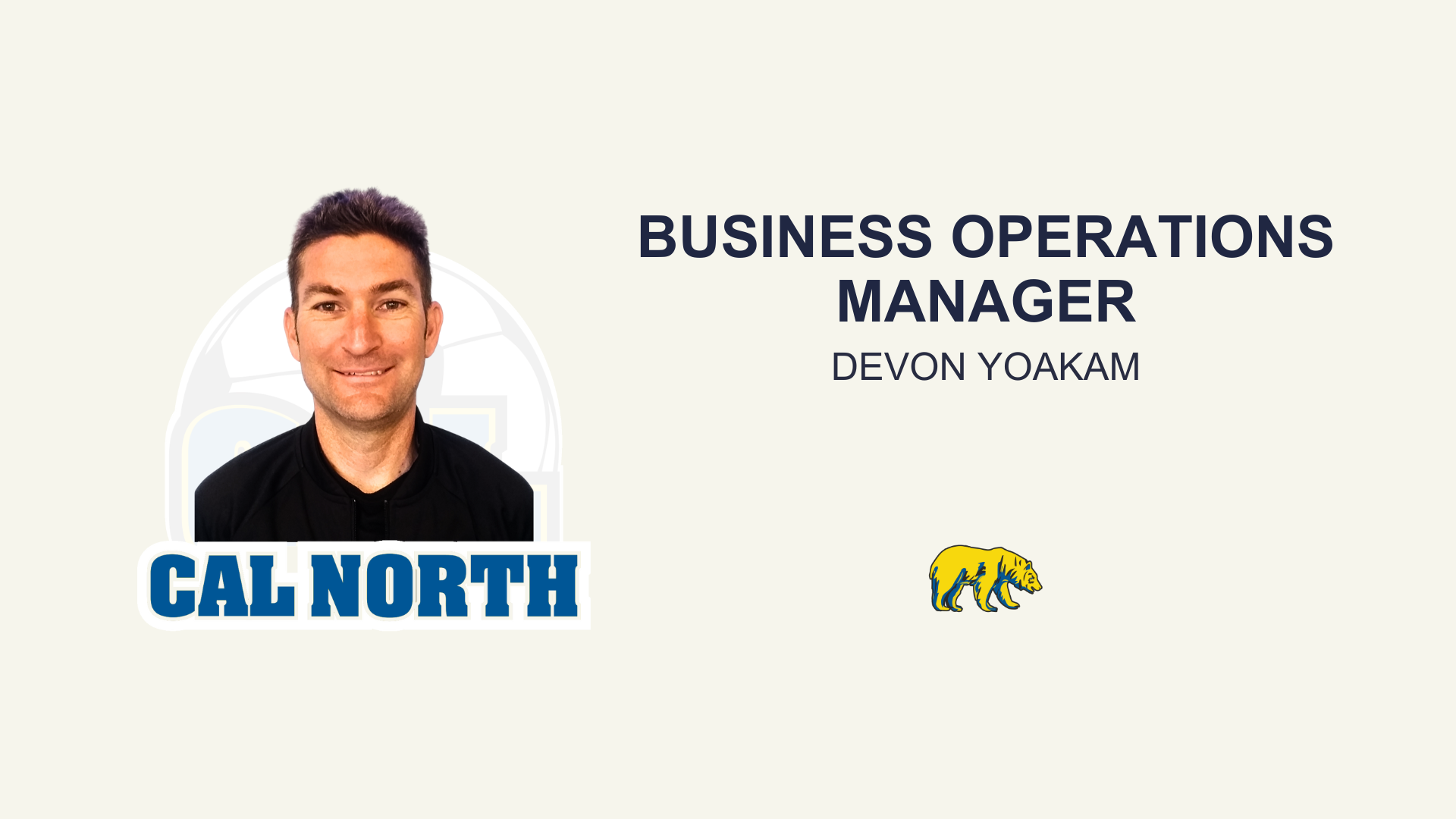 Devon Yoakam Joins Cal North Soccer as Business Operations Manager