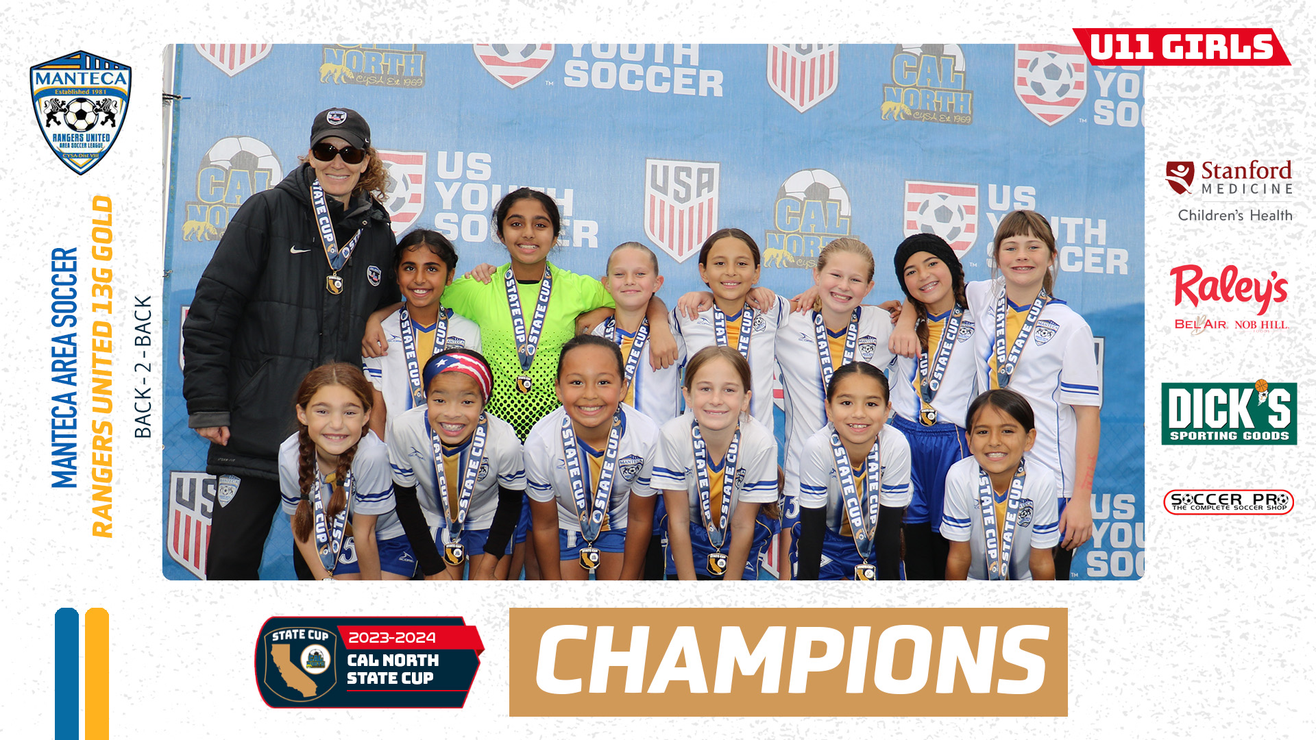 Coach Trisha Gonzales leads Manteca Rangers U11 Girls to a second Cal ...